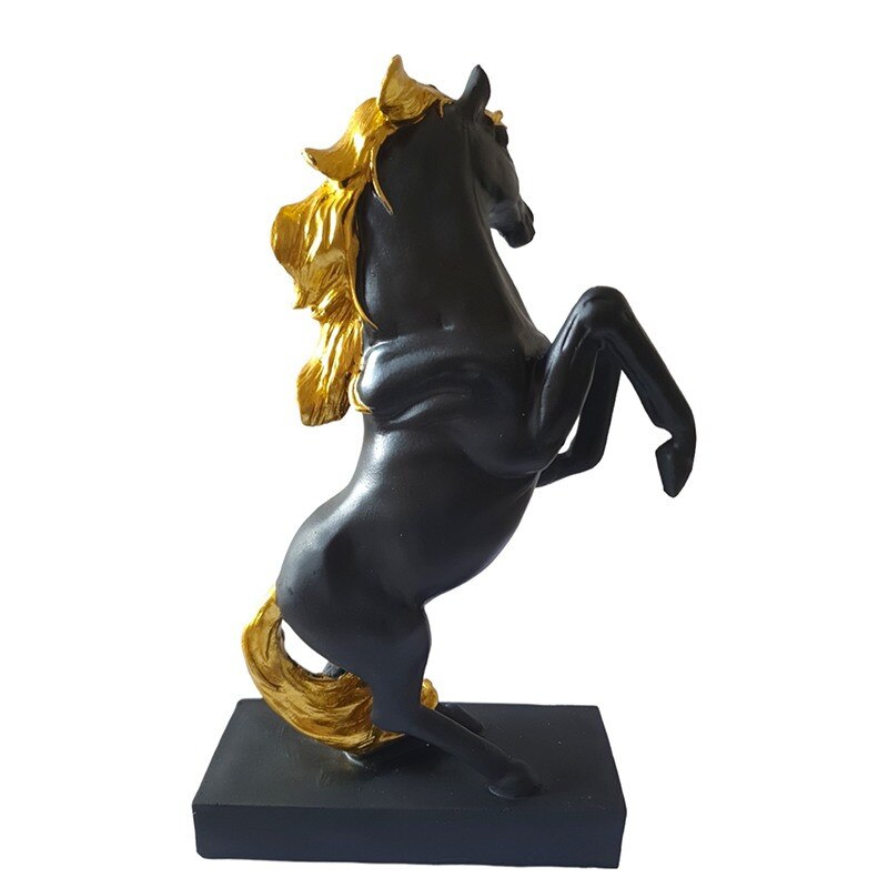Statueta in forma de Cal, Negru, 30 cm, HY38312 - eMAG.ro
