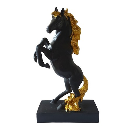 Statueta in forma de Cal, Negru, 30 cm, HY38312 - eMAG.ro