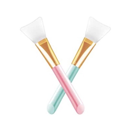 Set 2 pensule pentru masca de fata, Silicon, Multicolor - eMAG.ro