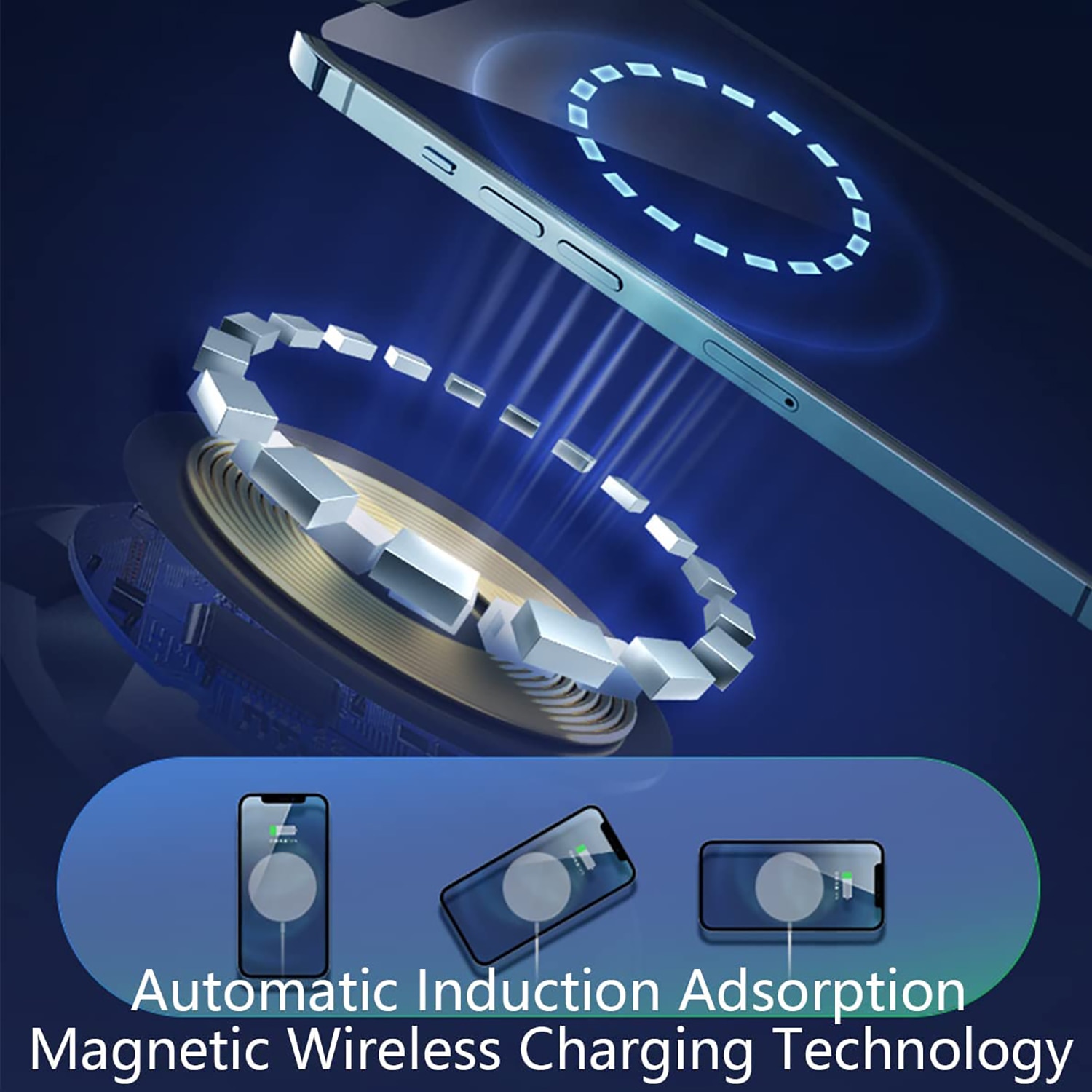 Incarcator Magnetic Wireless MagSafe, 15W Fast Charge, compatibil ...