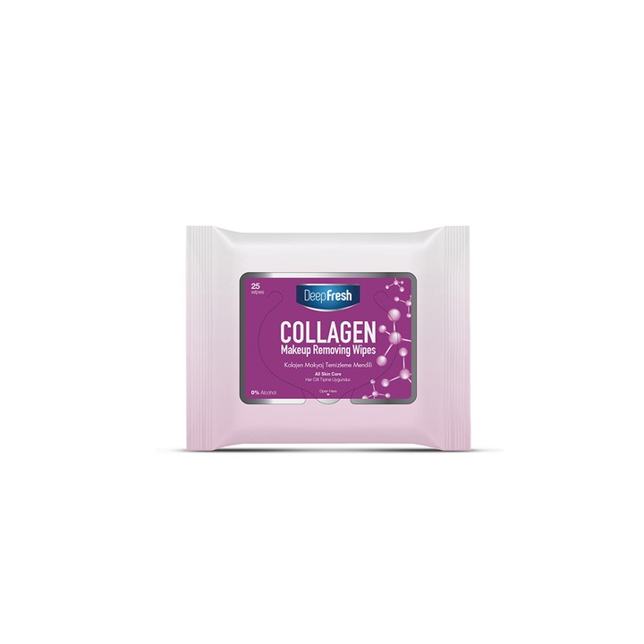 Servetele demachiante cu colagen, Deep Fresh,25 buc - eMAG.ro