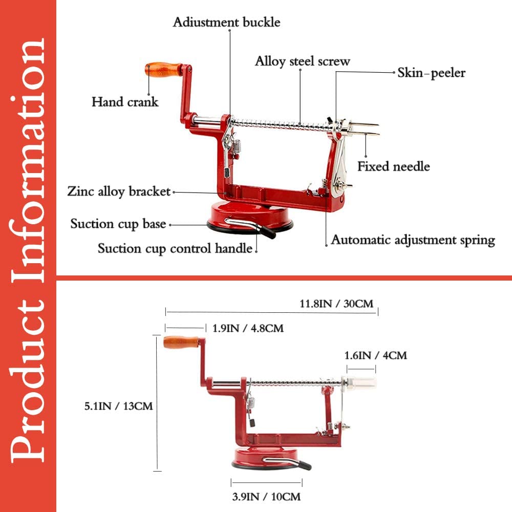 Dispozitiv mecanic de fructe si legume, Zola®, 3 in 1, decojire/taiere ...