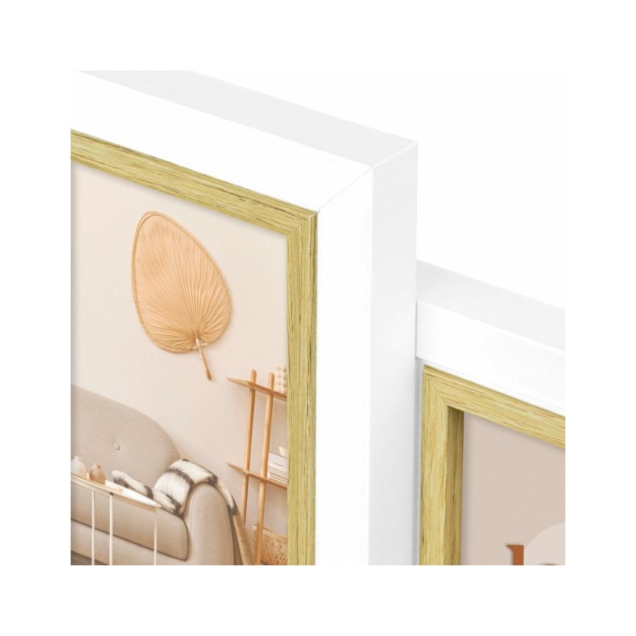 Set 6 rame, ZEP, Lemn, 10x15, Alb/Maro - eMAG.ro