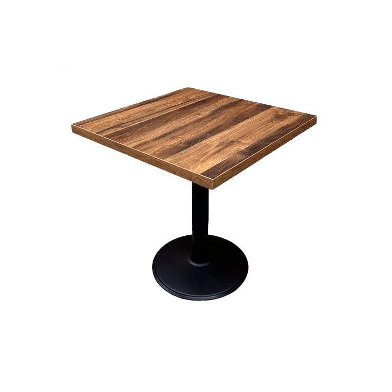Masa patrata bistro 68x68x76cm, stejar hunton inchis, picior central ...
