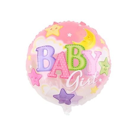 Balon folie rotund, colorat, Baby girl, 45 cm - eMAG.ro