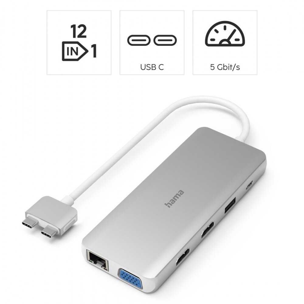 Hub USB-C, Hama, "Connect2Mac", Multiport pentru Apple MacBook Air ...