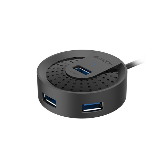Hub USB A4tech HUB-30, 4 Porturi, USB 3.0, 5120 Mbit/s, Negru - eMAG.ro