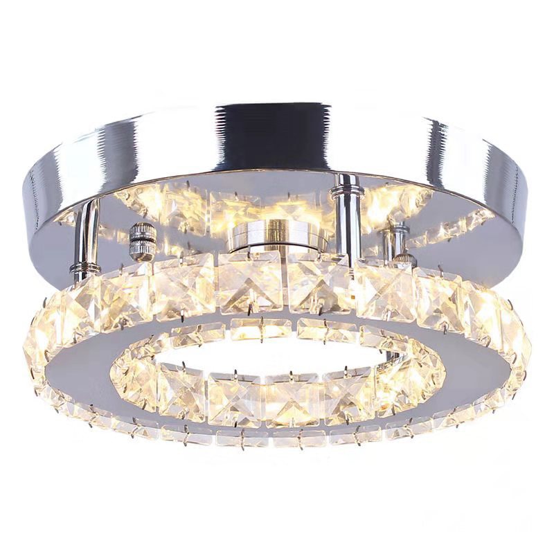 Plafoniera Cu LED, Comely, Cristal, Rotunda, 220V, 15W, Dimensiune 20 ...