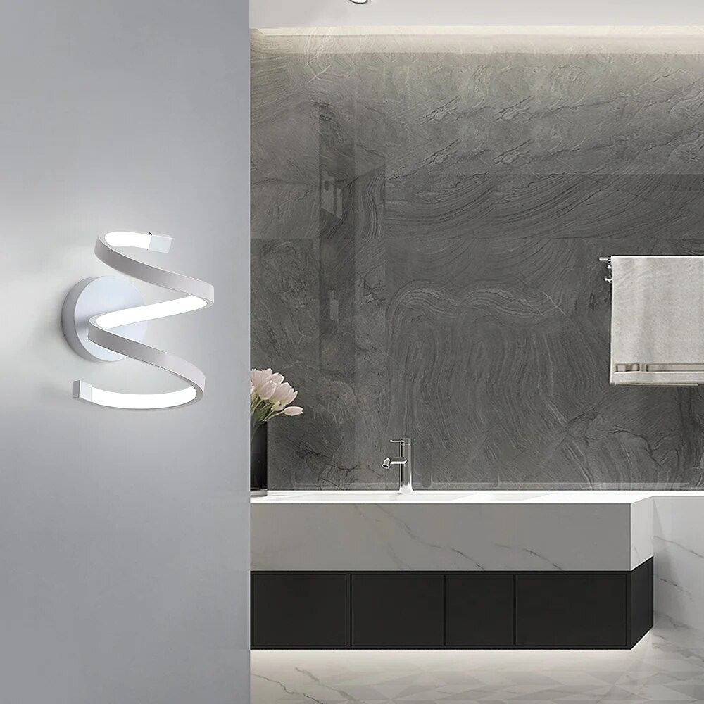 Lampa De Perete Cu Led, Comely, Aluminiu, Spirala Incrucisata, 220v ...