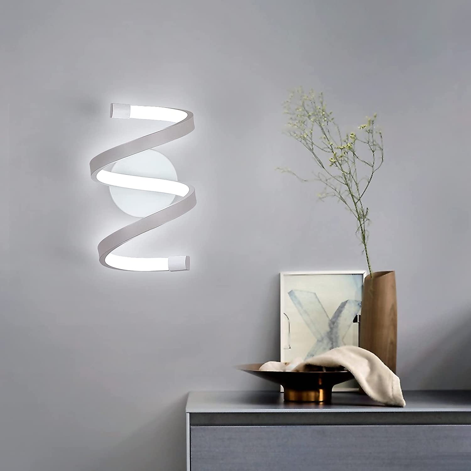 Lampa De Perete Cu Led, Comely, Aluminiu, Spirala Incrucisata, 220v ...