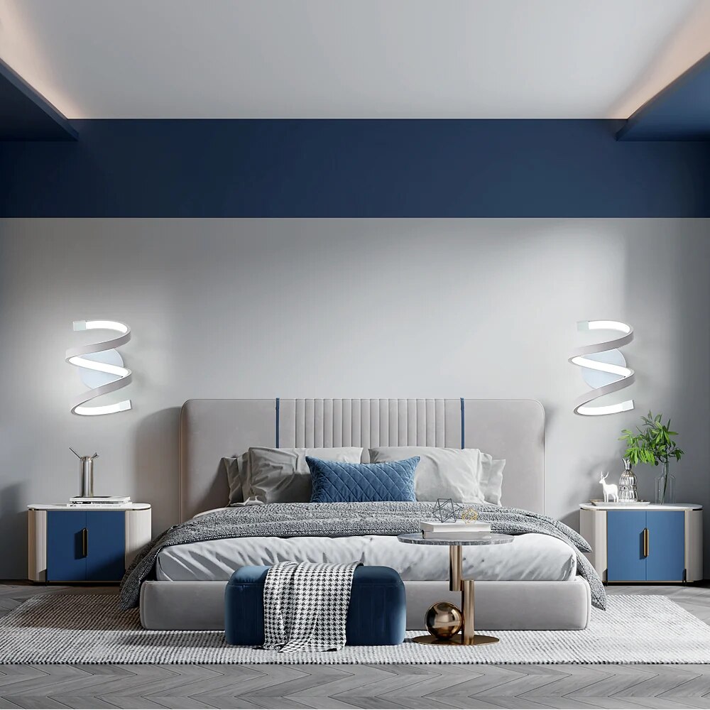 Lampa De Perete Cu Led, Comely, Aluminiu, Spirala Incrucisata, 220v ...