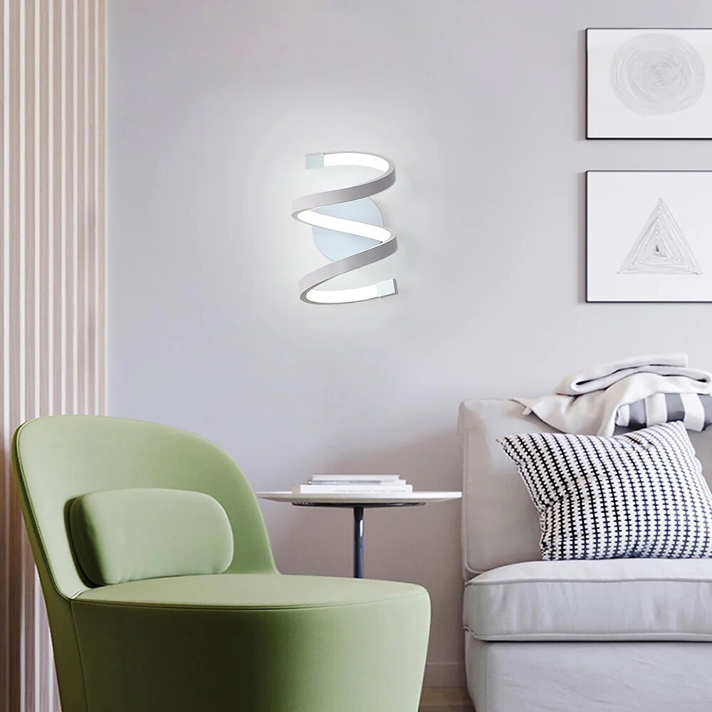 Lampa De Perete Cu Led, Comely, Aluminiu, Spirala Incrucisata, 220v ...