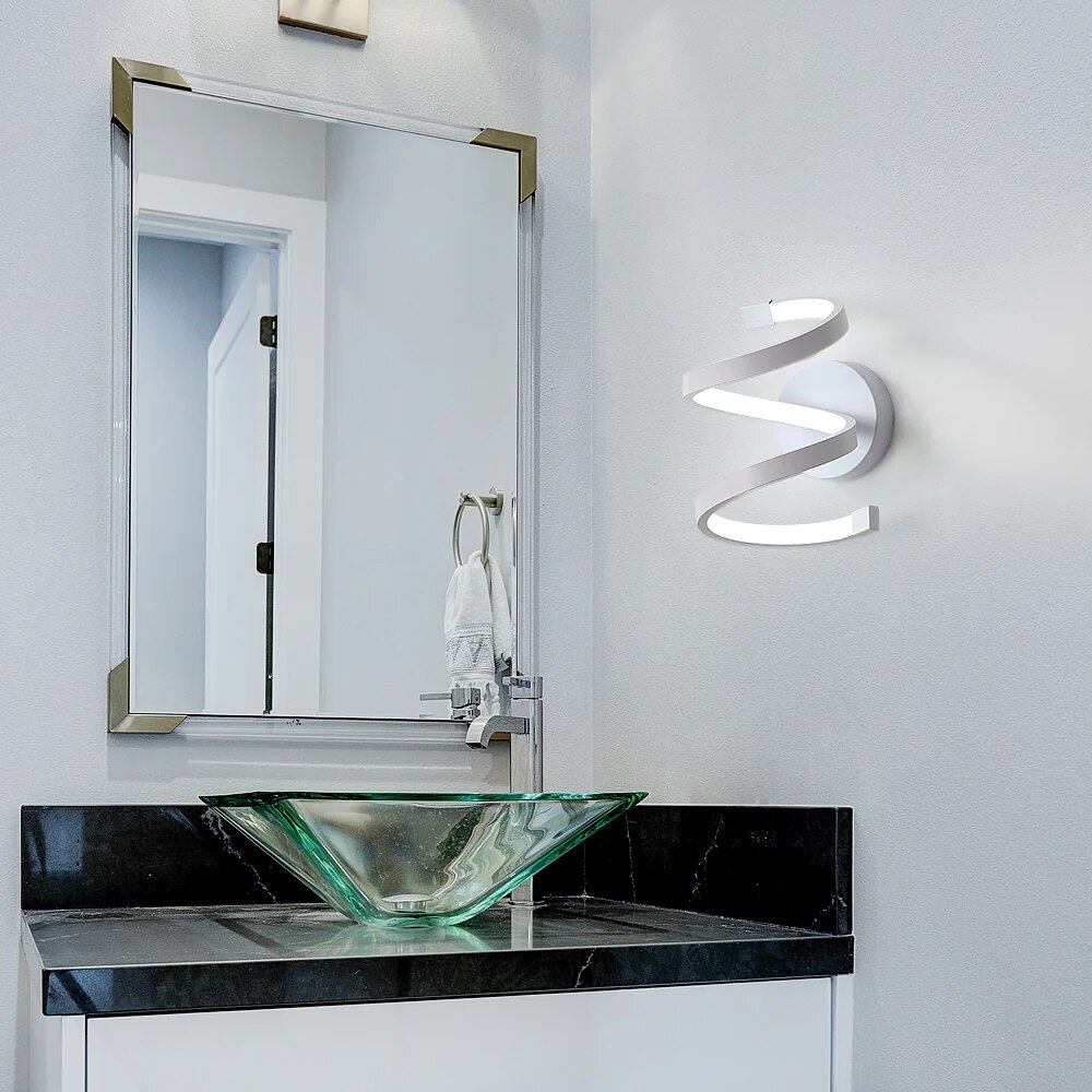 Lampa De Perete Cu Led, Comely, Aluminiu, Spirala Incrucisata, 220v ...
