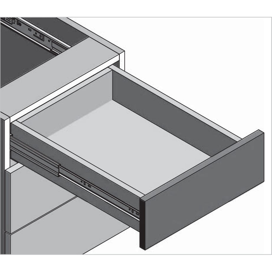 Set 2 glisiere cu bile, amortizare, extragere totala, 550 mm, max 25 kg ...