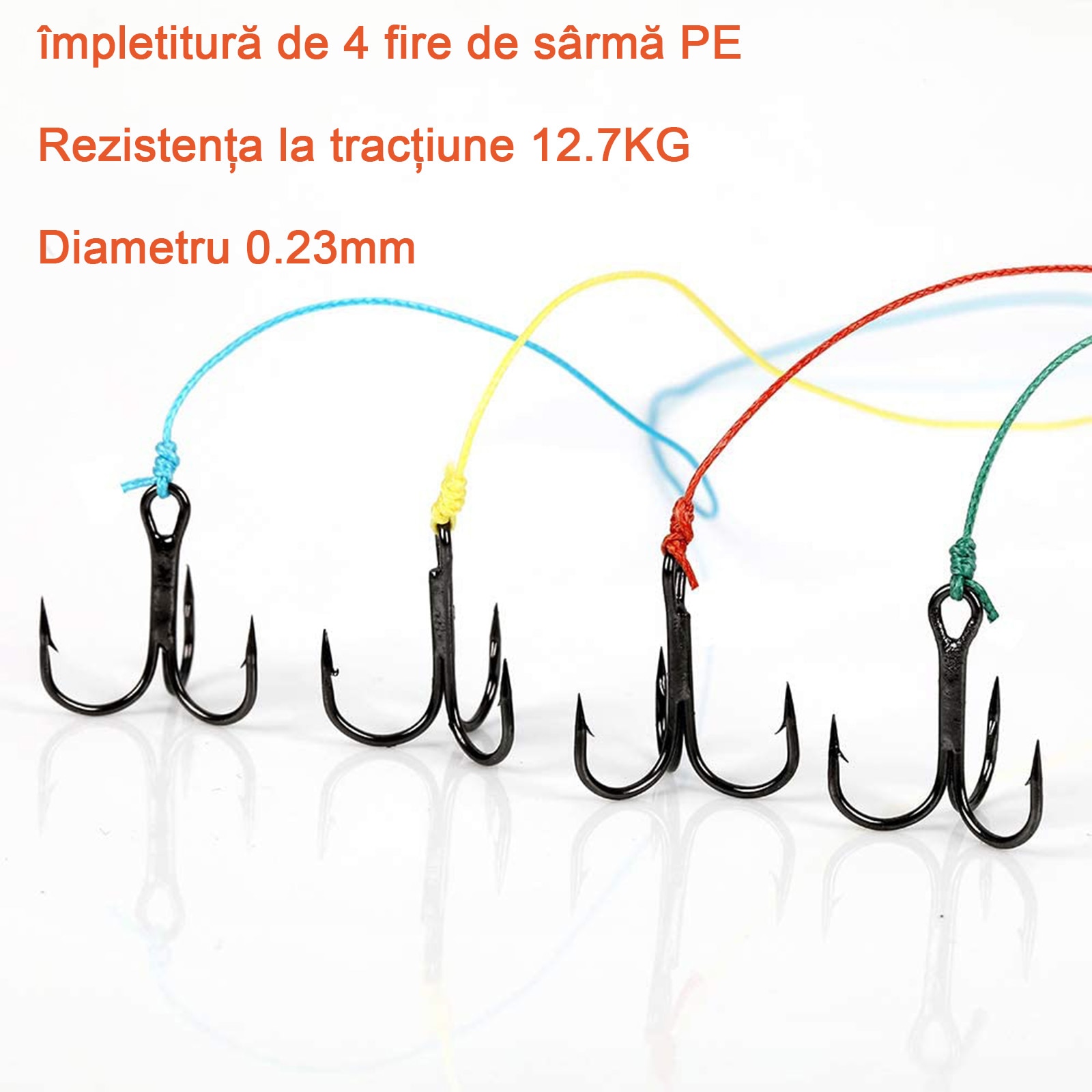 Fir textil impletit in 4 fire, NOUDWELL, 300m, 12.7KG, diametru 0.23mm ...