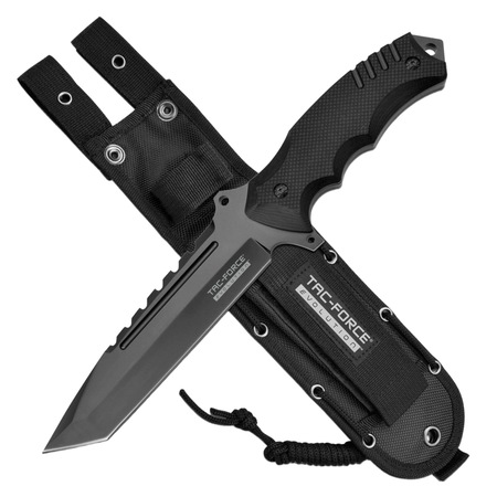 Cutit Tactic cu Teaca, 31cm, Lama Fixa, Inox, TFE-FIX017T-BK - eMAG.ro