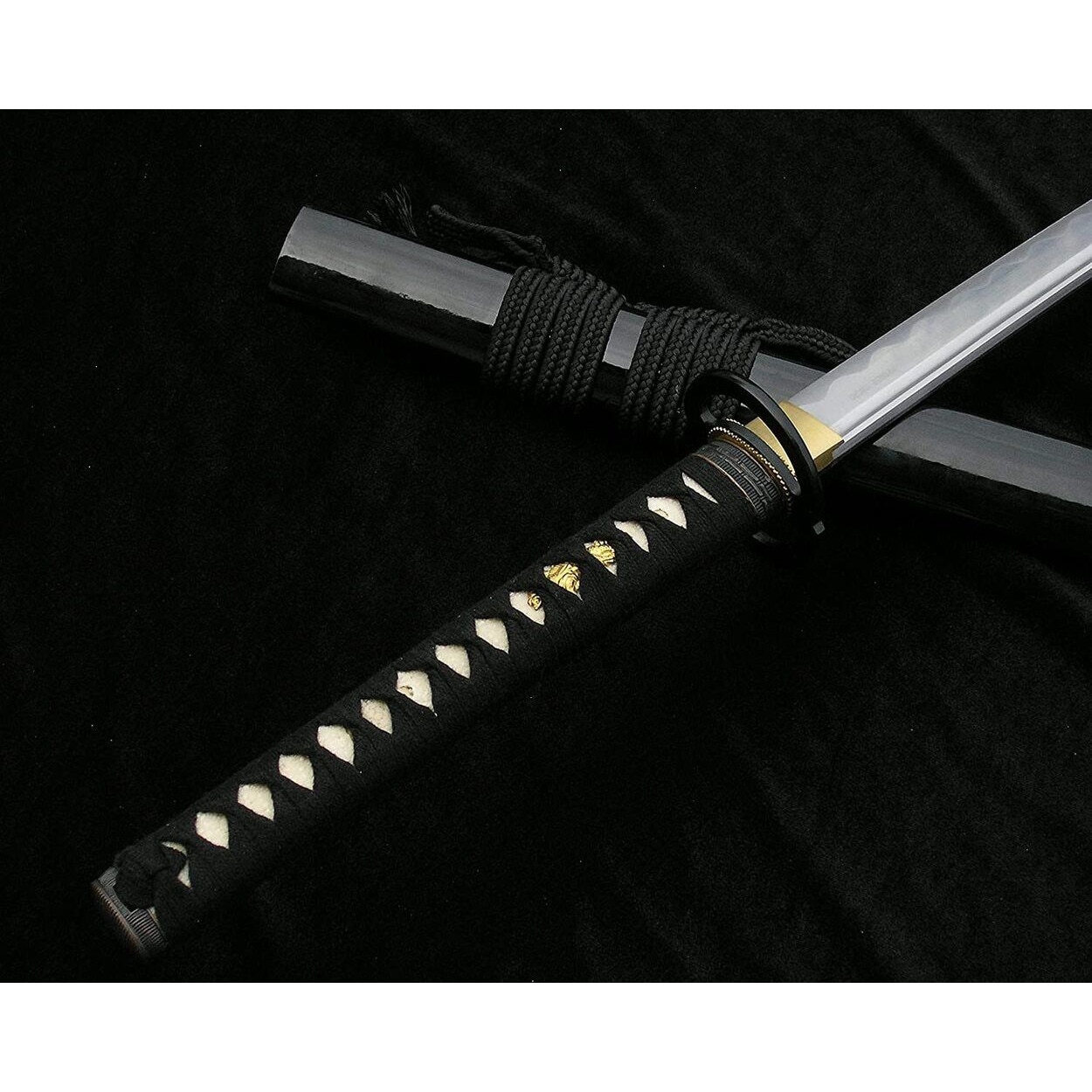 Sabie Samurai cu Teaca, Negru, Lemn Tare, Otel carbon, 99cm, SW-9261 ...