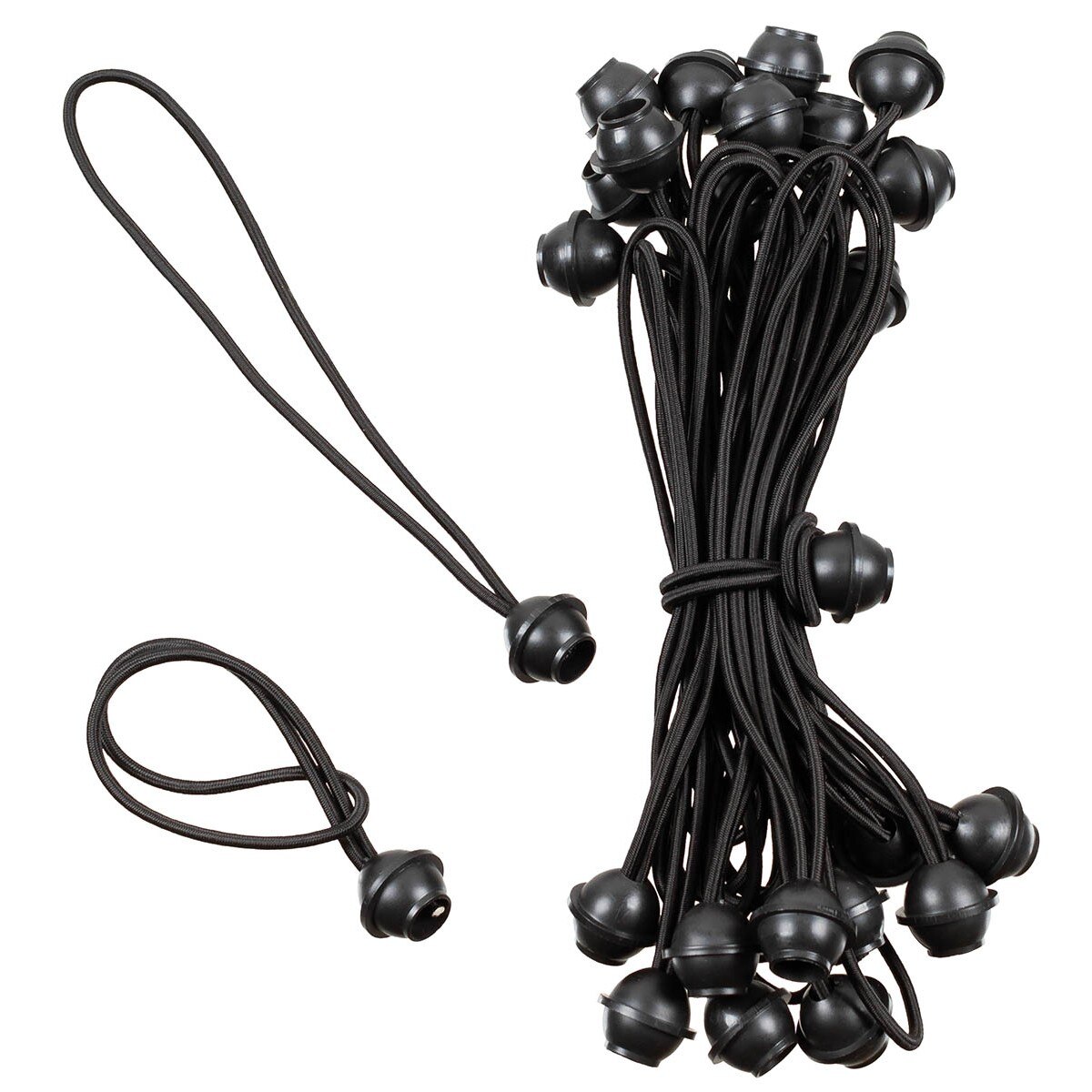 Set 25 corzi elastice cu bila, multifunctionale, prindere corturi, tevi ...