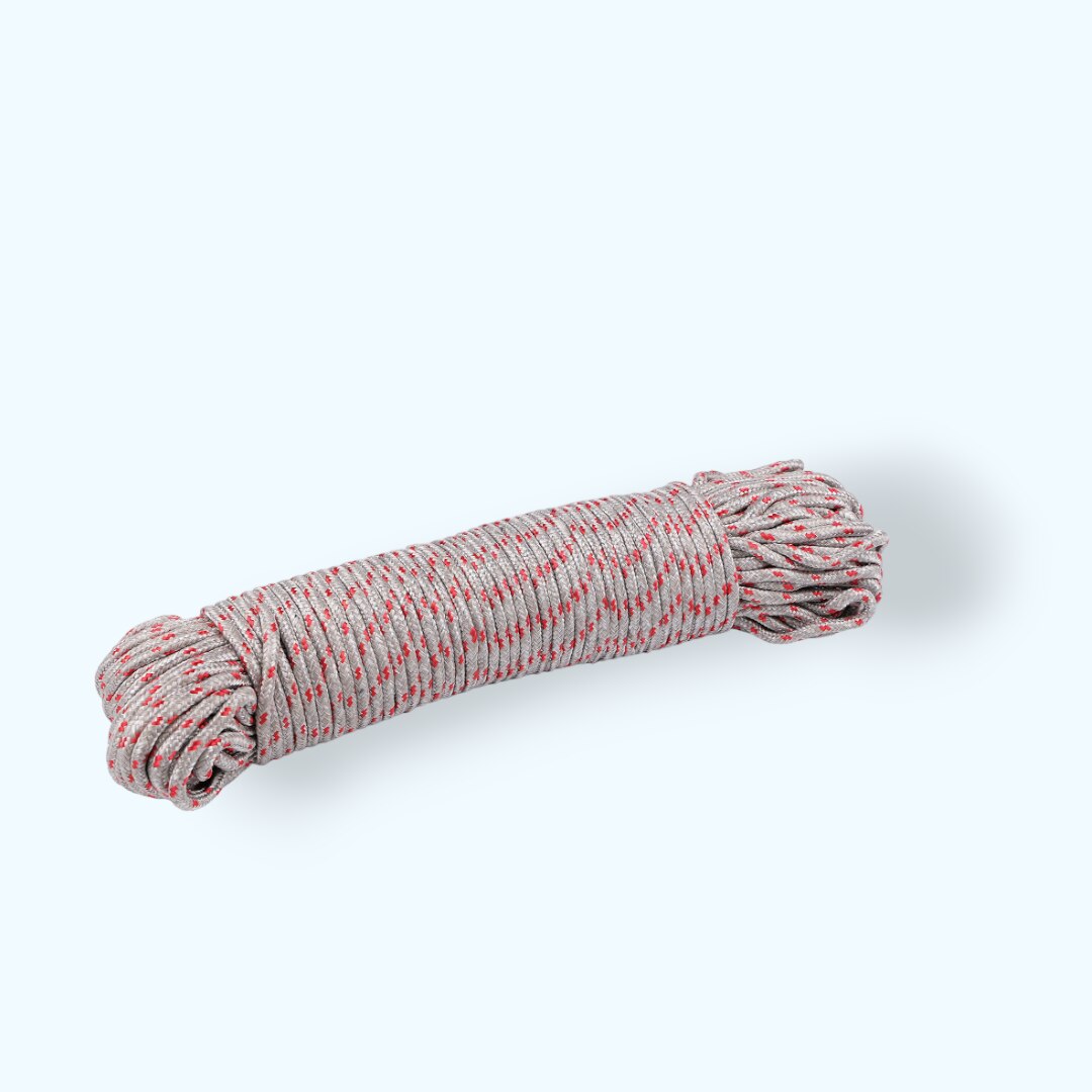 Snur rotund parasute, diametru 5 mm, lungime 5 m, Gri deschis - eMAG.ro