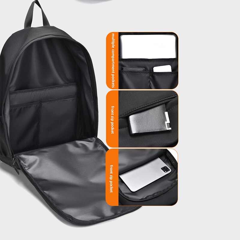 Rucsac unisex cu buzunare multiple, Negru - eMAG.ro