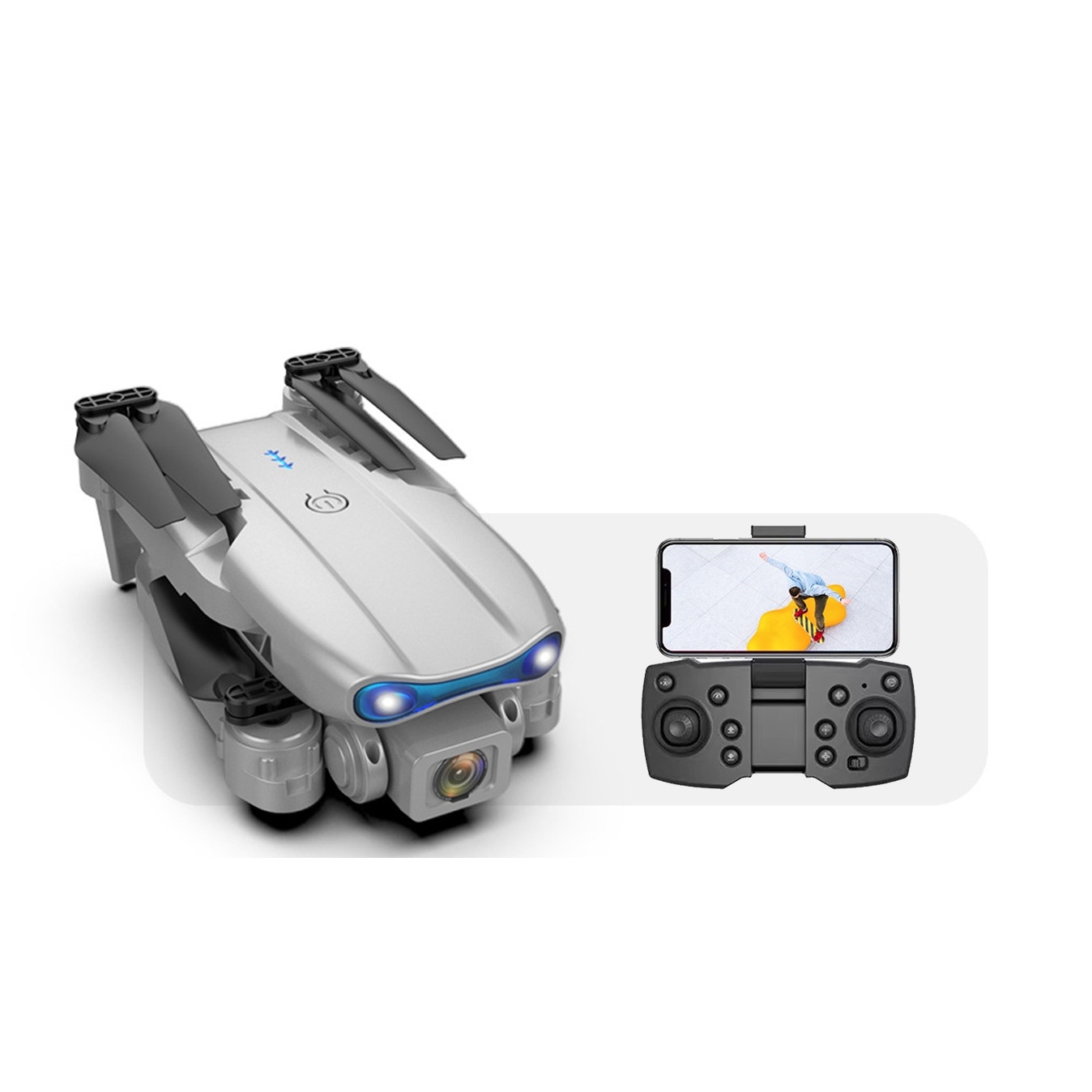 Drona E99, Pro Max, 2 camere, Elice de rezerva, 22.5x29 cm, 250 m - eMAG.ro