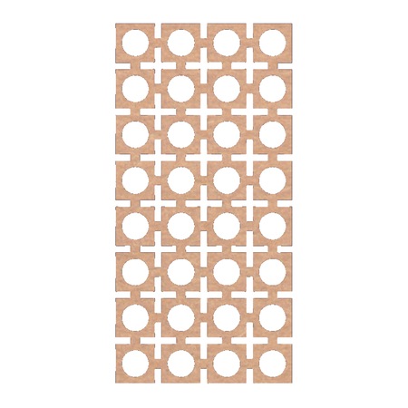 Panou decorativ traforat Mdf natur, Mos137, 100 x 49 cm, 6 mm - eMAG.ro