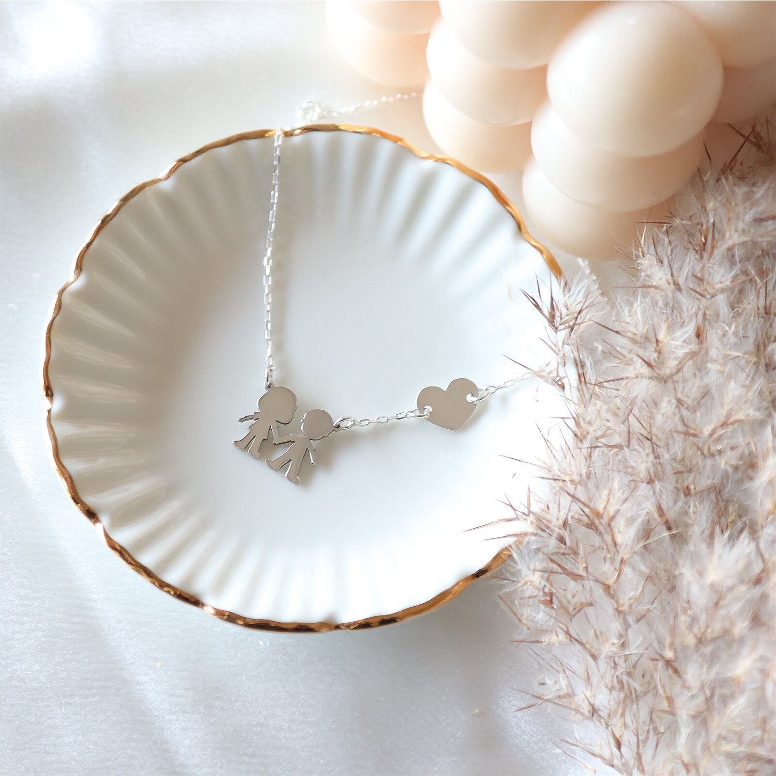 Lantisor Argint Personalizat Copii Plus Inimioara - eMAG.ro