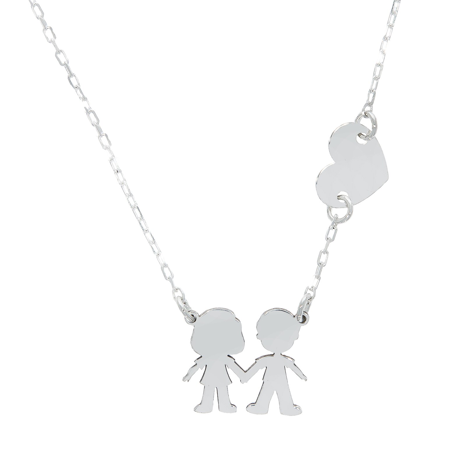 Lantisor Argint Personalizat Copii Plus Inimioara - eMAG.ro