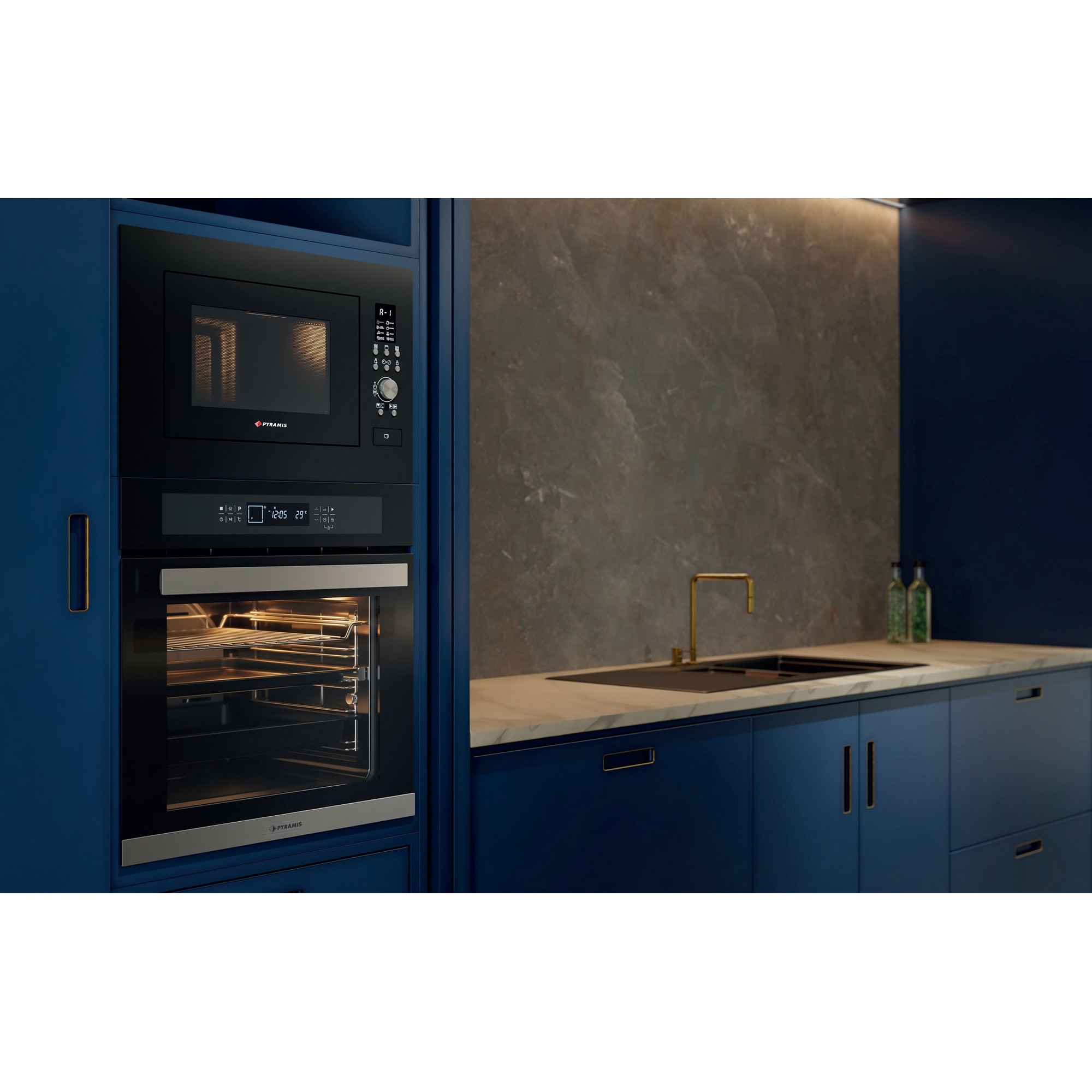 Cuptor electric Pyramis 60IN 8062 S5-T Inox, 14 functii, clasa A+ ...