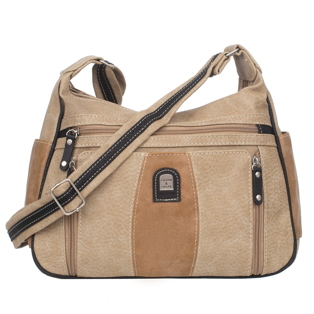 Geanta dama, Charm & Shape, Piele sintetica, Bej - eMAG.ro