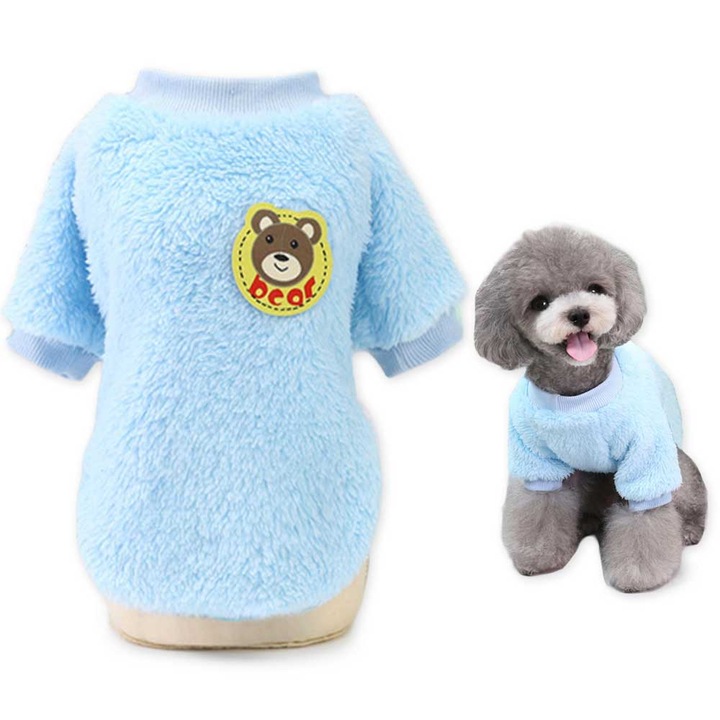 Bluza Pufoasa Bear - Albastru deschis, 2XL - 40 cm - eMAG.ro