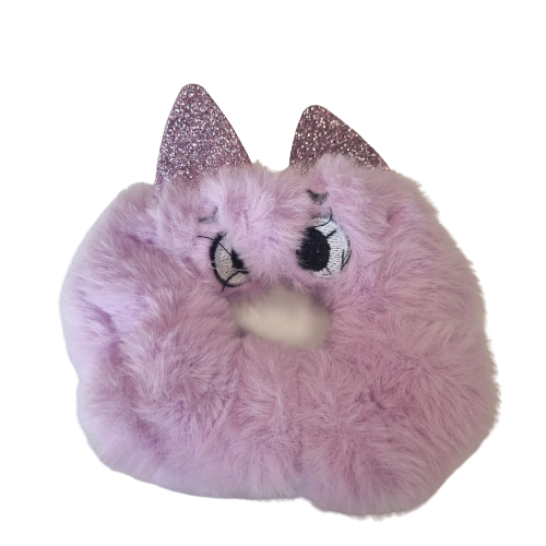 Elastic par pentru fetite, Model pisica, Poliester, Mov - eMAG.ro