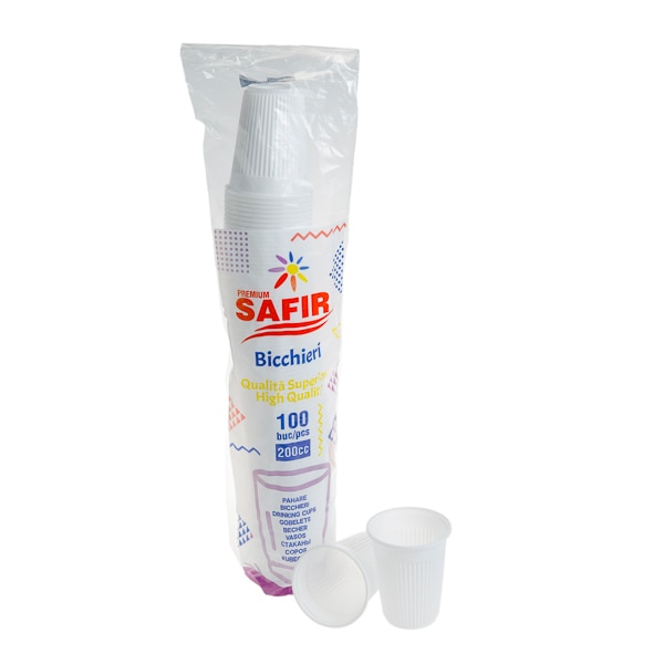 Pahar de plastic, premium, 200ml, 100 bucati/ set - eMAG.ro
