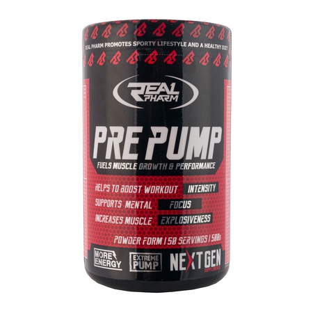 Pre-antrenament Real Pharm Pre Pump 500g kiwi-struguri - eMAG.ro