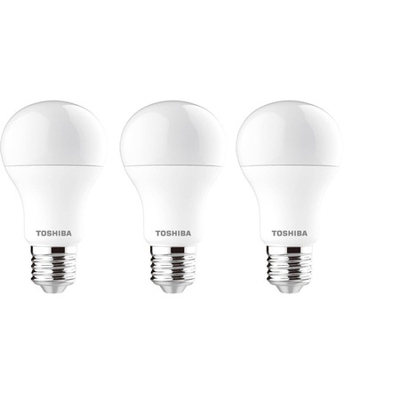 Set 3 becuri LED Toshiba E27, 8.5W (60W) lumina alba neutra 5000K - eMAG.ro