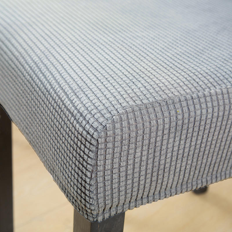 Set 6 Huse Scaun Universale, Din Bumbac Embosat, Gri Deschis, 40x40x50 ...