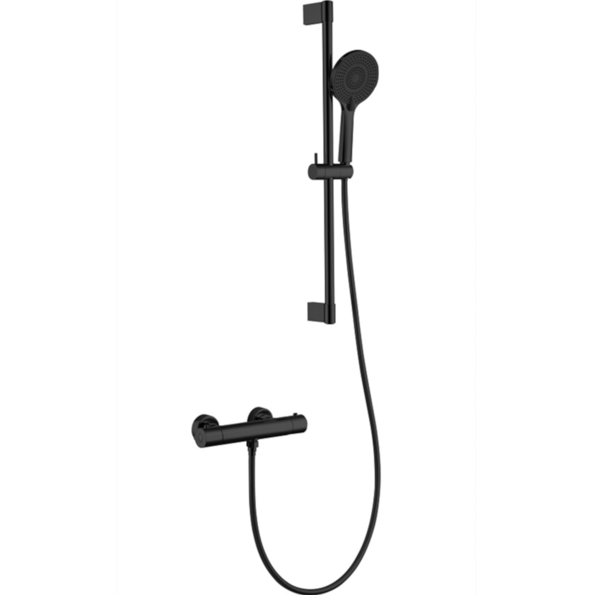 Sistem dus, Negru Mat, Termostat Vernet, dus mana cu 3 jeturi, bara ...