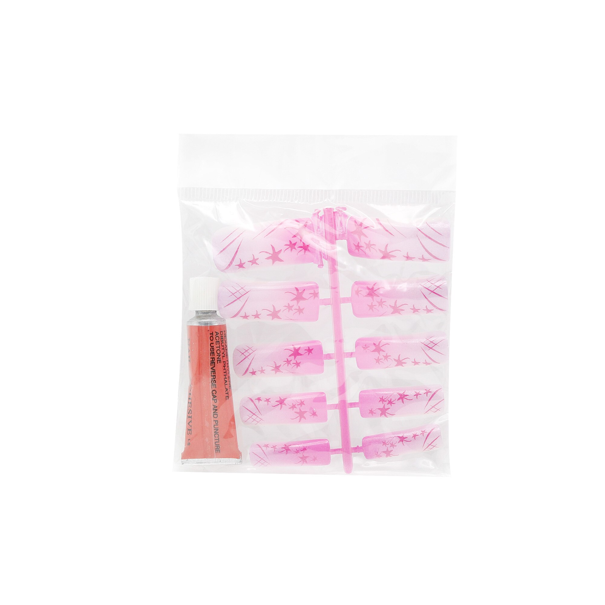 Set tips unghii false cu adeziv inclus, Global Fashion, 12 seturi ...