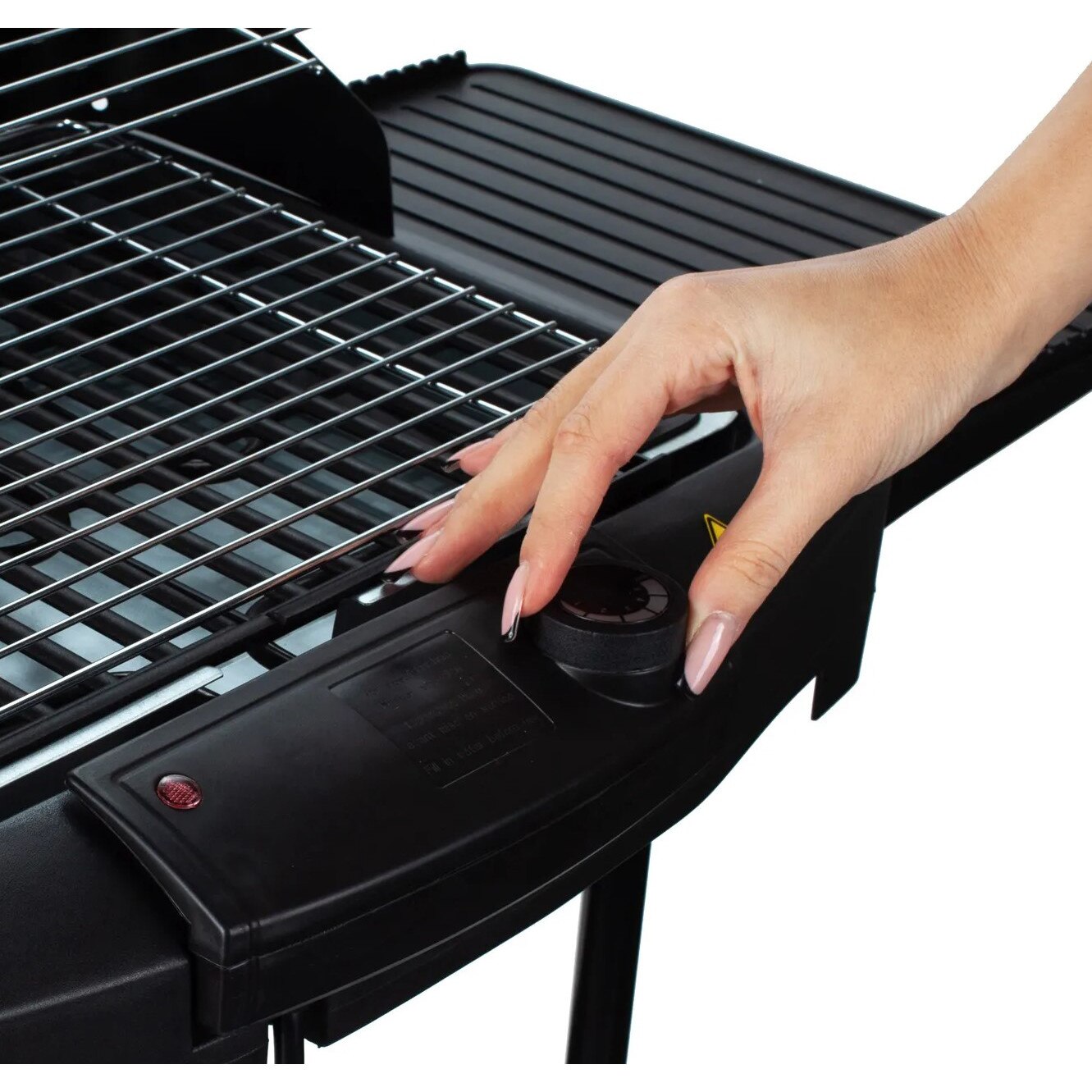 Gratar electric pentru gradina, Zola®, 2 in 1 cu plita, portabil, 2000 ...