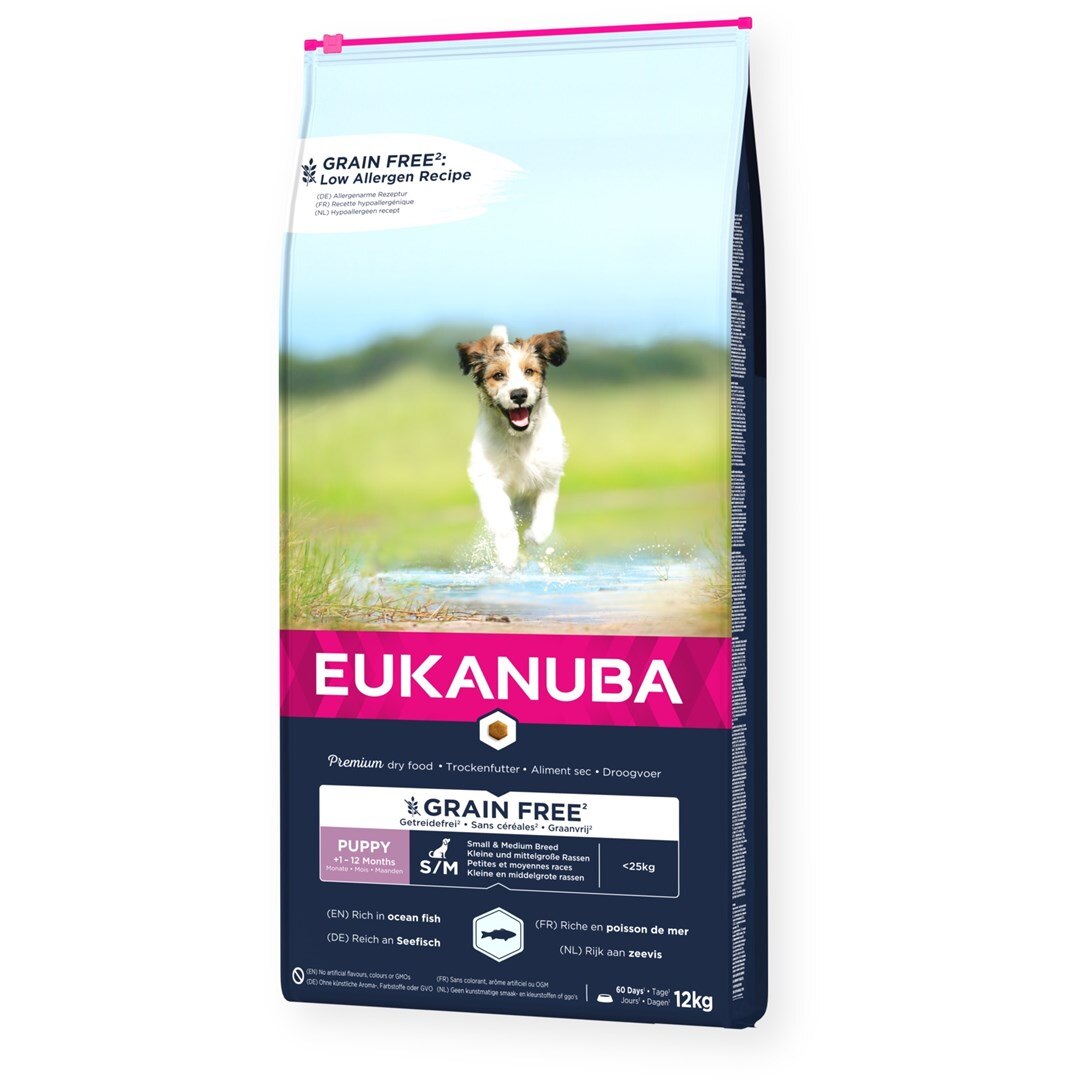 Суха храна за кучета, Eukanuba, Риба, Пиле, 12 кг - eMAG.bg