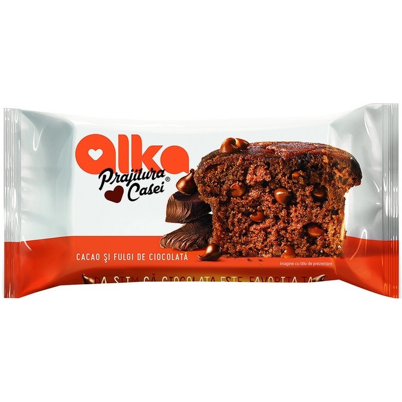 Set 8 x Prajitura Casei cu Cacao si Fulgi de Ciocolata Alka, 60 g - eMAG.ro