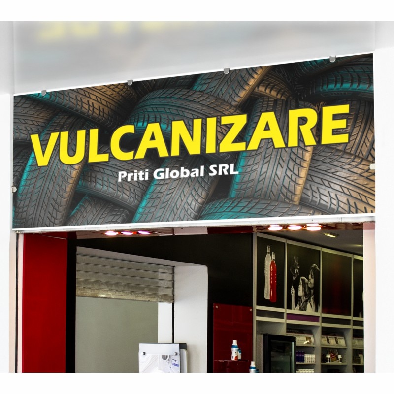 Banner personalizat premium, pentru Vulcanizare, Priti Global, tiv si capse, 70x130 cm - eMAG.ro