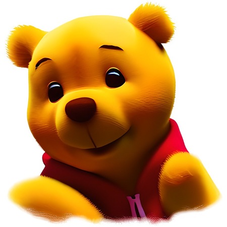 Sticker decorativ, Ursul Winnie the Pooh, Galben, 62 cm, 1227STK - eMAG.ro