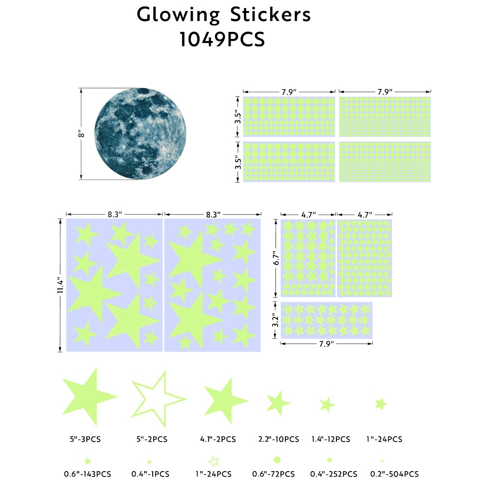 Sticker Fosforescent, Autocolante Glow in The Dark Autocolante ...