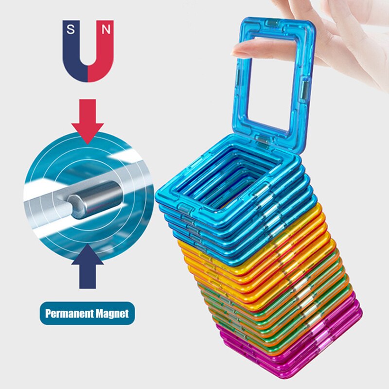 Joc STEM de constructie Mag Blocks, cu 20 piese magnetice - eMAG.ro