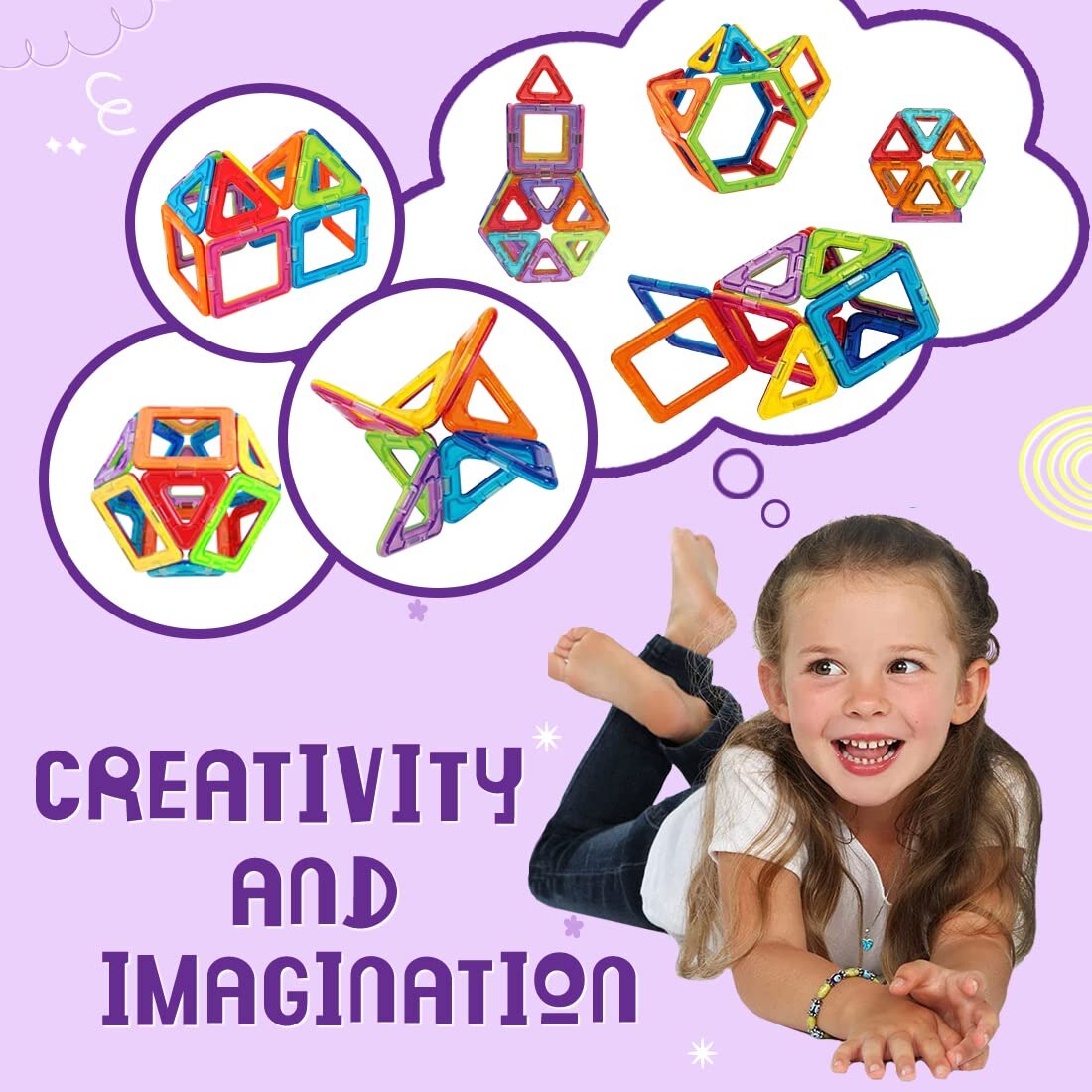 Joc STEM de constructie Mag Blocks, cu 20 piese magnetice - eMAG.ro