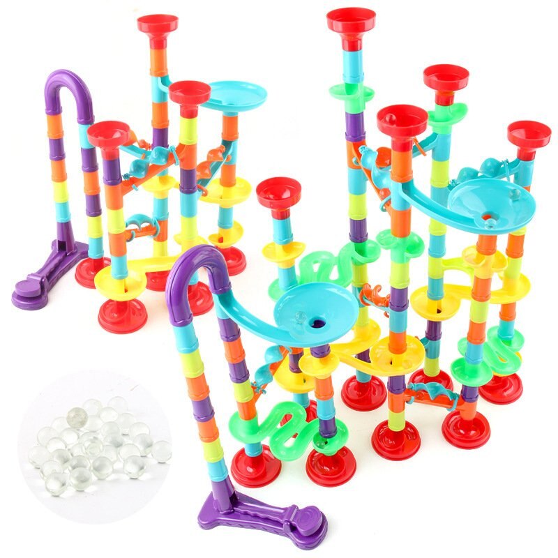 Joc STEM labirint Circuit cu bile Marble Run, 113 piese - eMAG.ro