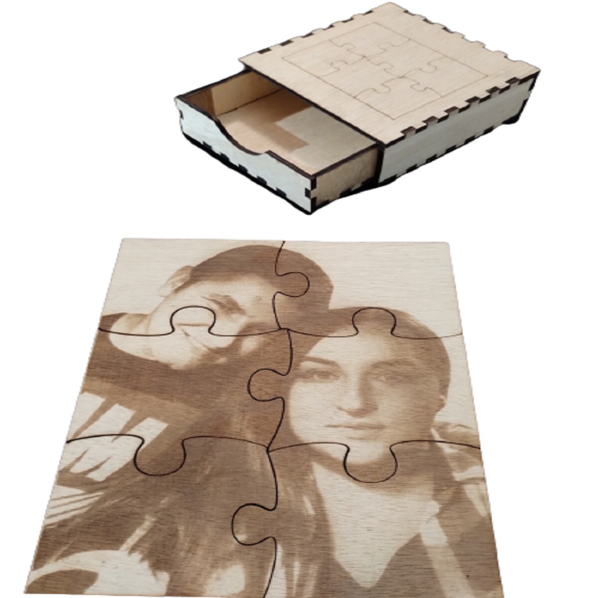 Puzzle fotogravat 6 piese, 16x20cm cu cutie inclusa - eMAG.ro