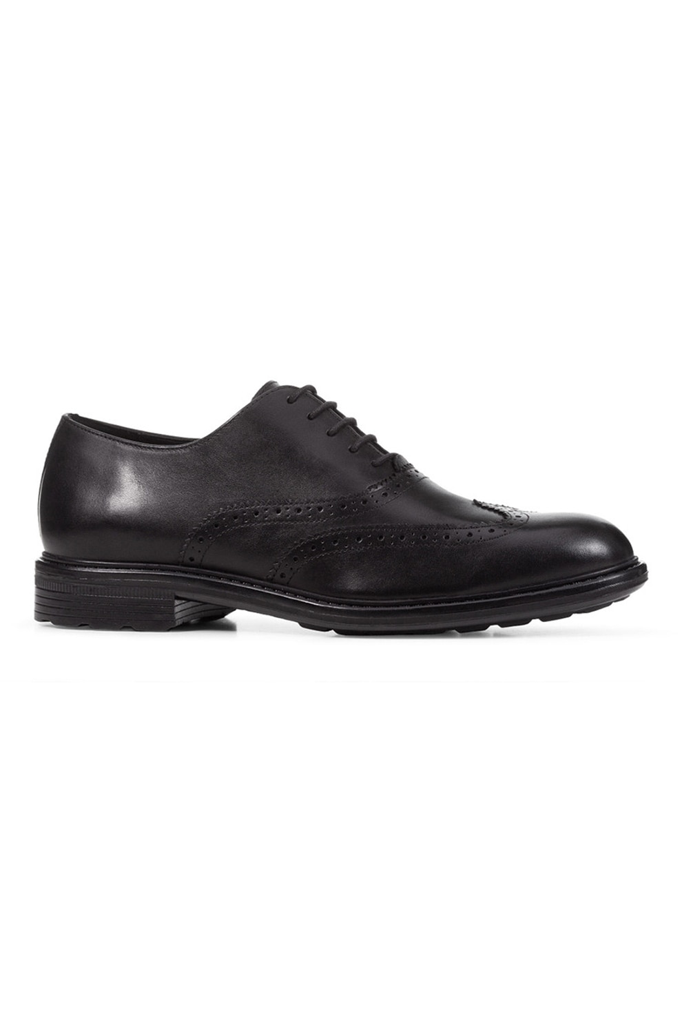 Geox, Кожени обувки Brogue, Черен, 44 - eMAG.bg