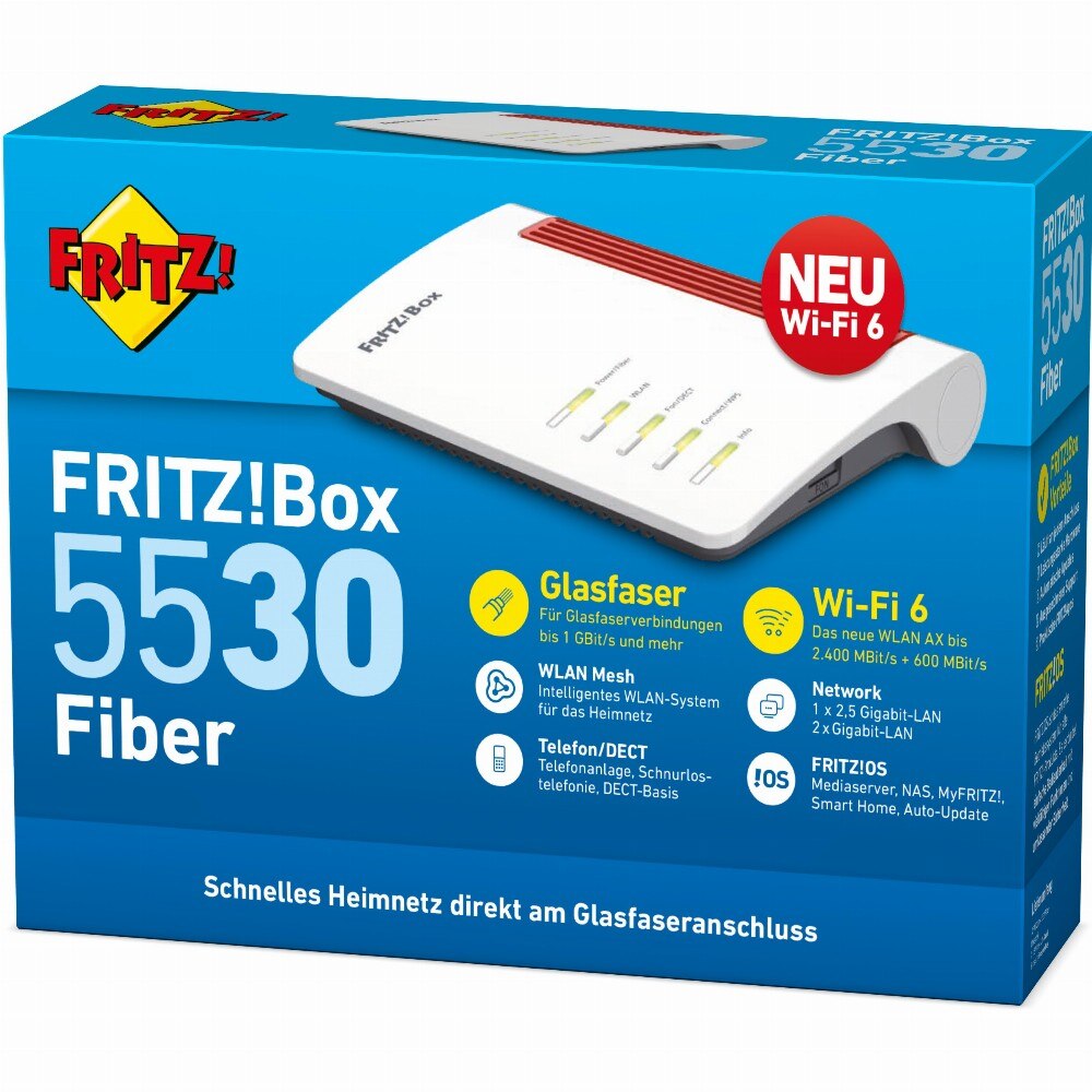 Router wireless, AVM, FRITZ!Box 5530 Gigabit Ethernet Banda duala, 2.4 ...